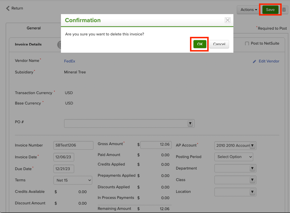 NetSuite Sync Message Resolutions – MineralTree | Support